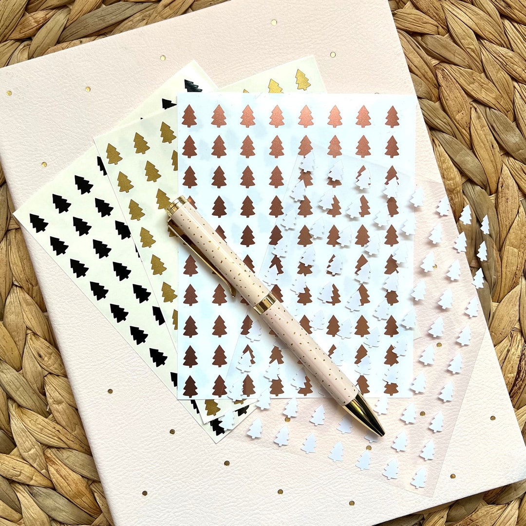 Din A6 Sheet of 80 Christmas Trees Stickers Vinyl 1 Cm - Etsy