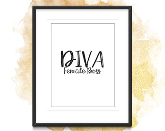 Diva print | Etsy
