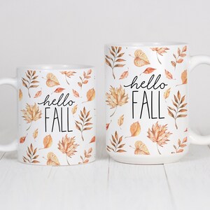 Hello Fall Mug, Fall Coffee Mug, Cute Fall Mug, Autumn Home Decor, Fall ...