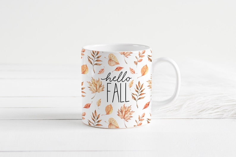 Hello Fall Mug Fall Coffee Mug Cute Fall Mug Autumn Home | Etsy