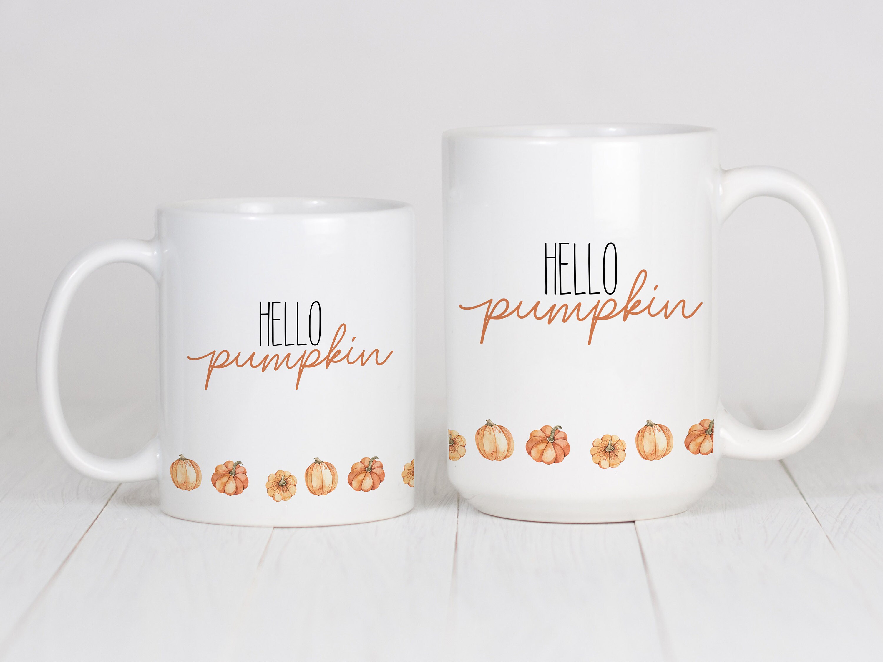 Hello Pumpkin Mug Autumn Mug Fall Decor Autumn Pumpkin - Etsy