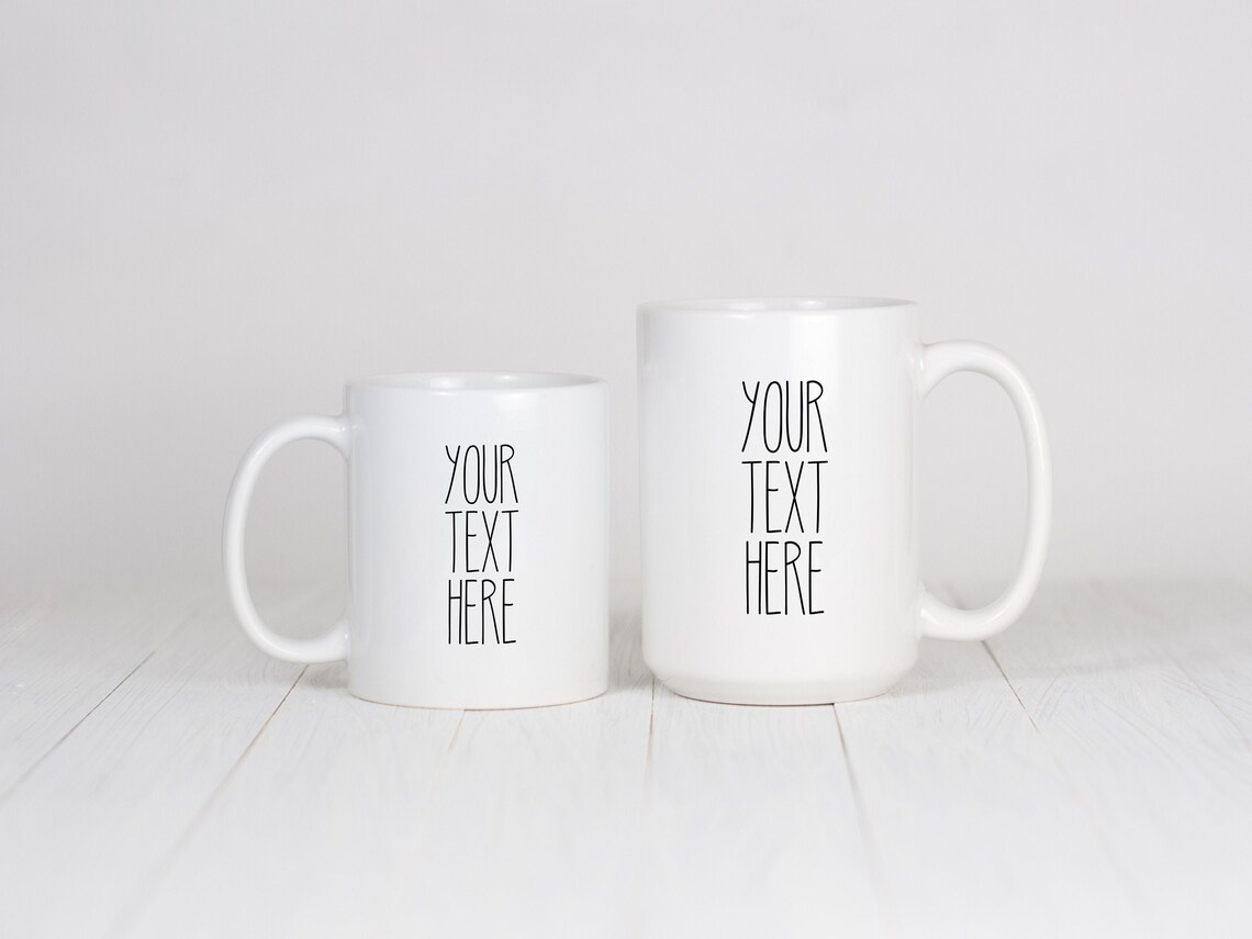 Custom Text Mug Your Text Here Mug Personalised Text Mug | Etsy