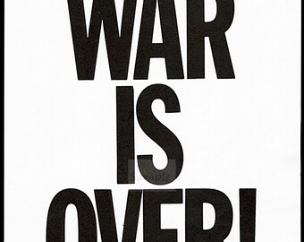 War is over | Etsy