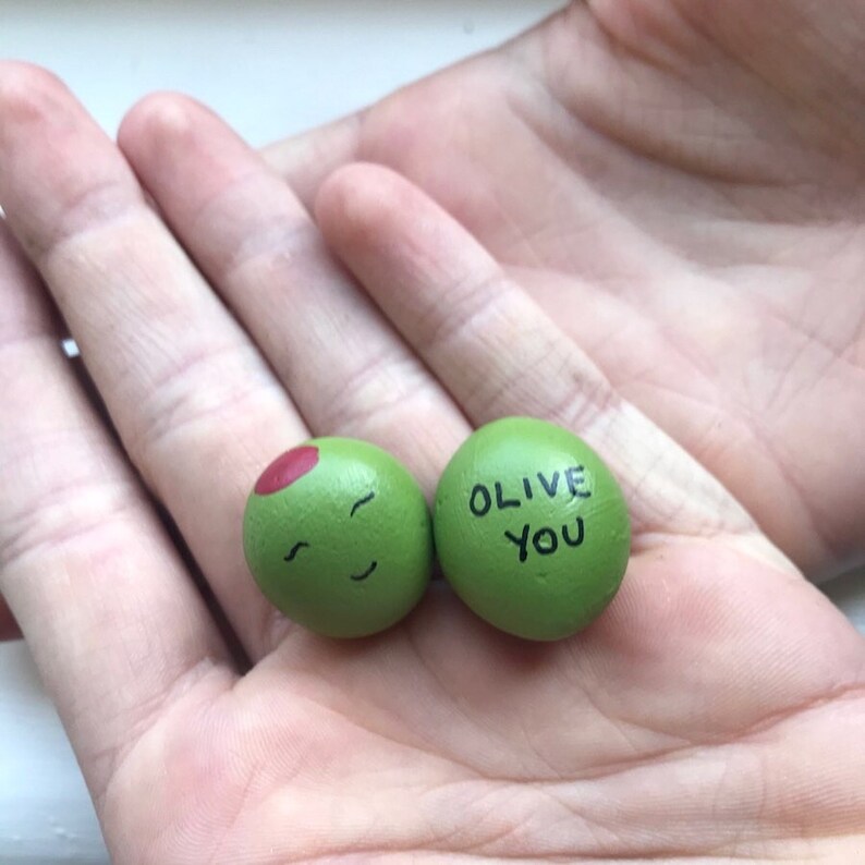Olive You Handpainted Pebbles That Rock - Etsy UK