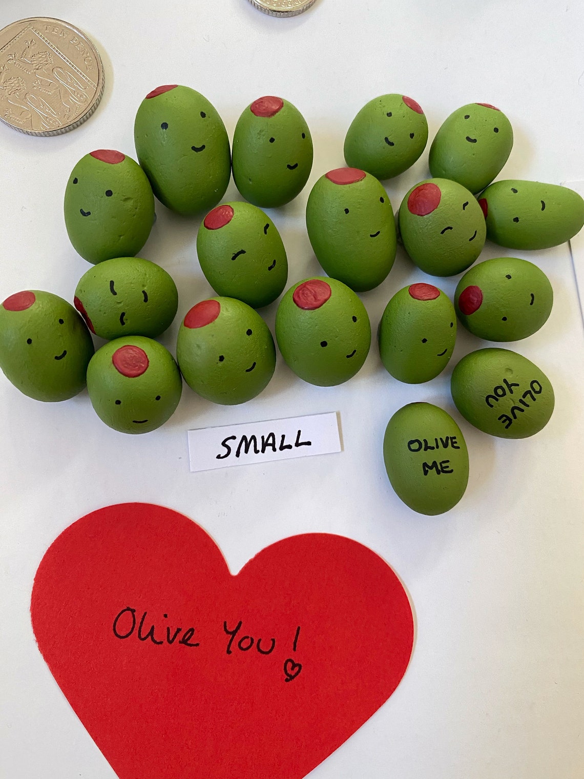 Olive You Handpainted Pebbles That Rock - Etsy UK