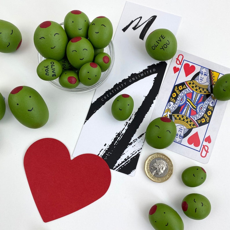 Olive You - Handpainted Pebbles That Rock! - Etsy