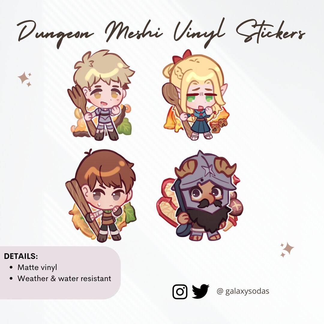 Dungeon Meshi 2.5in Vinyl Sticker SET - Etsy