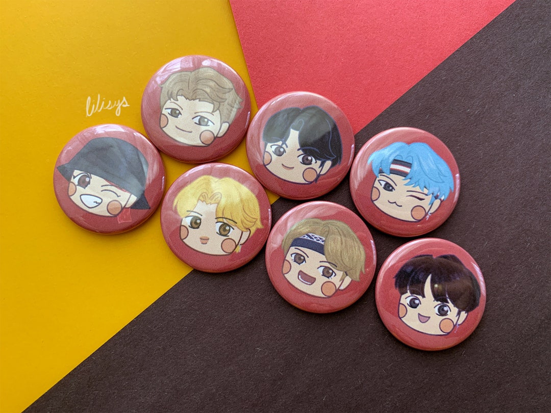 BTS Mic Drop Buttons and Magnets | RM | Jin | Suga | J-hope | Jimin | V ...