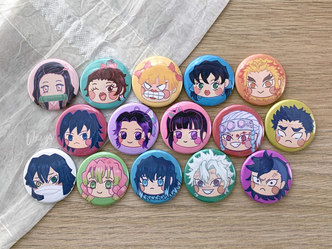 Cheeky Anime Swordsmen Buttons and Magnets - Etsy