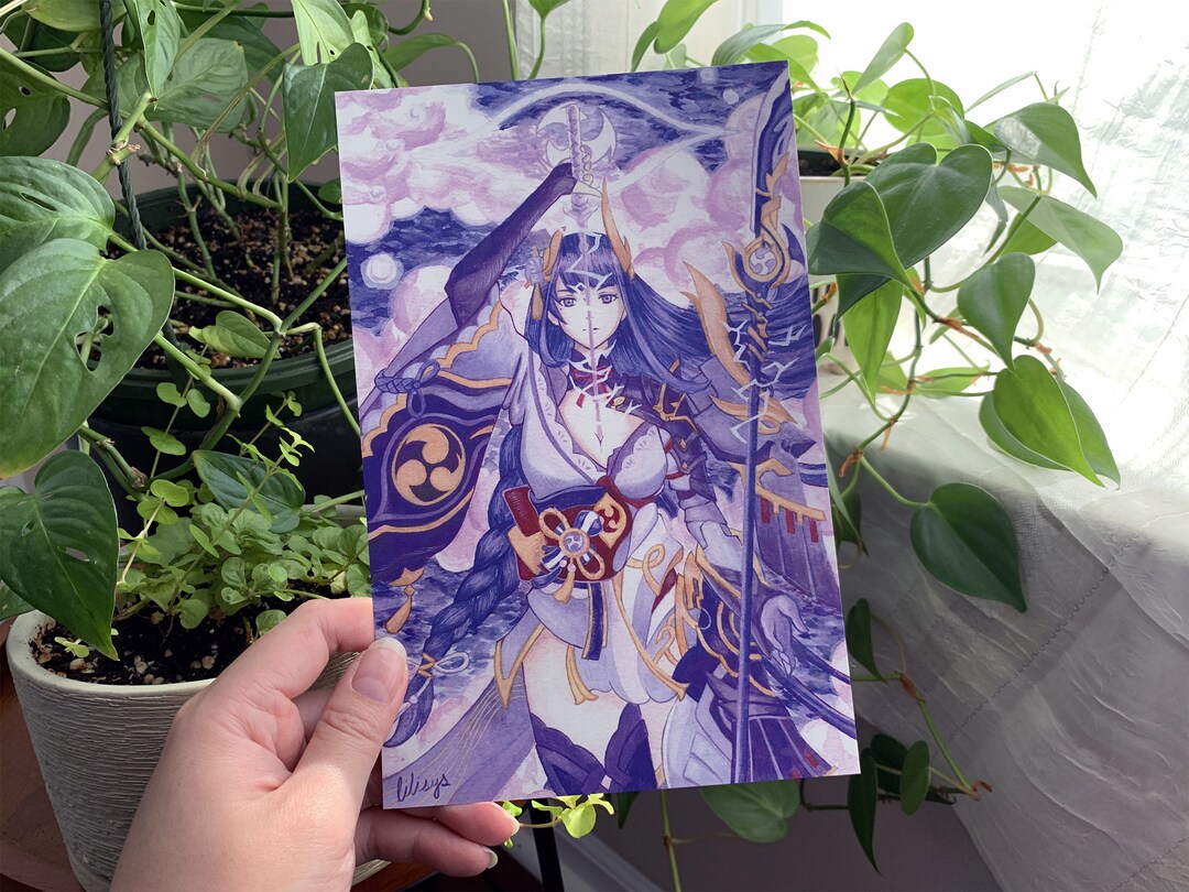 Raiden Shogun Poster: Genshin Impact Fan Art Print - Etsy