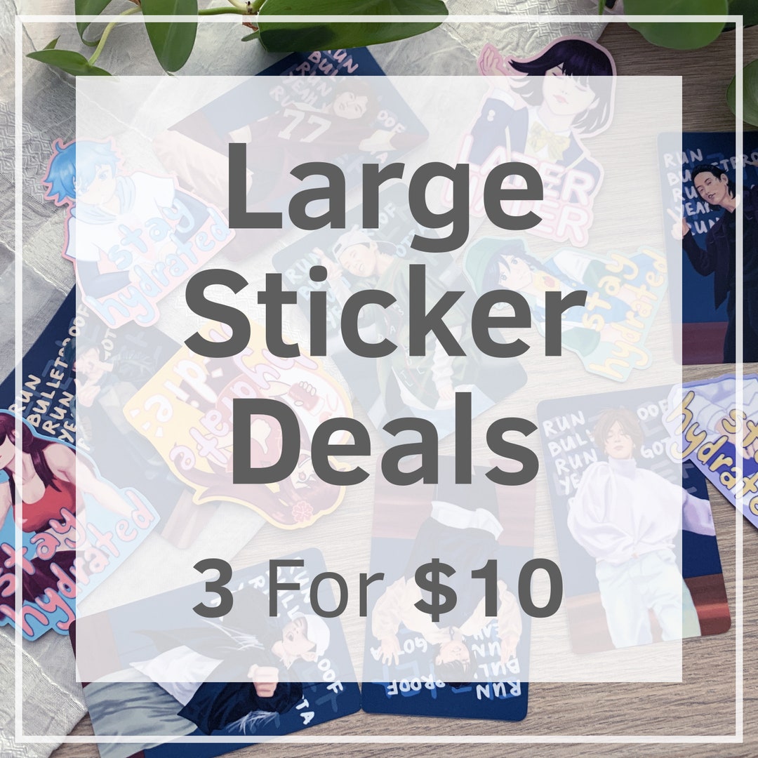 Large Sticker Deals - Etsy