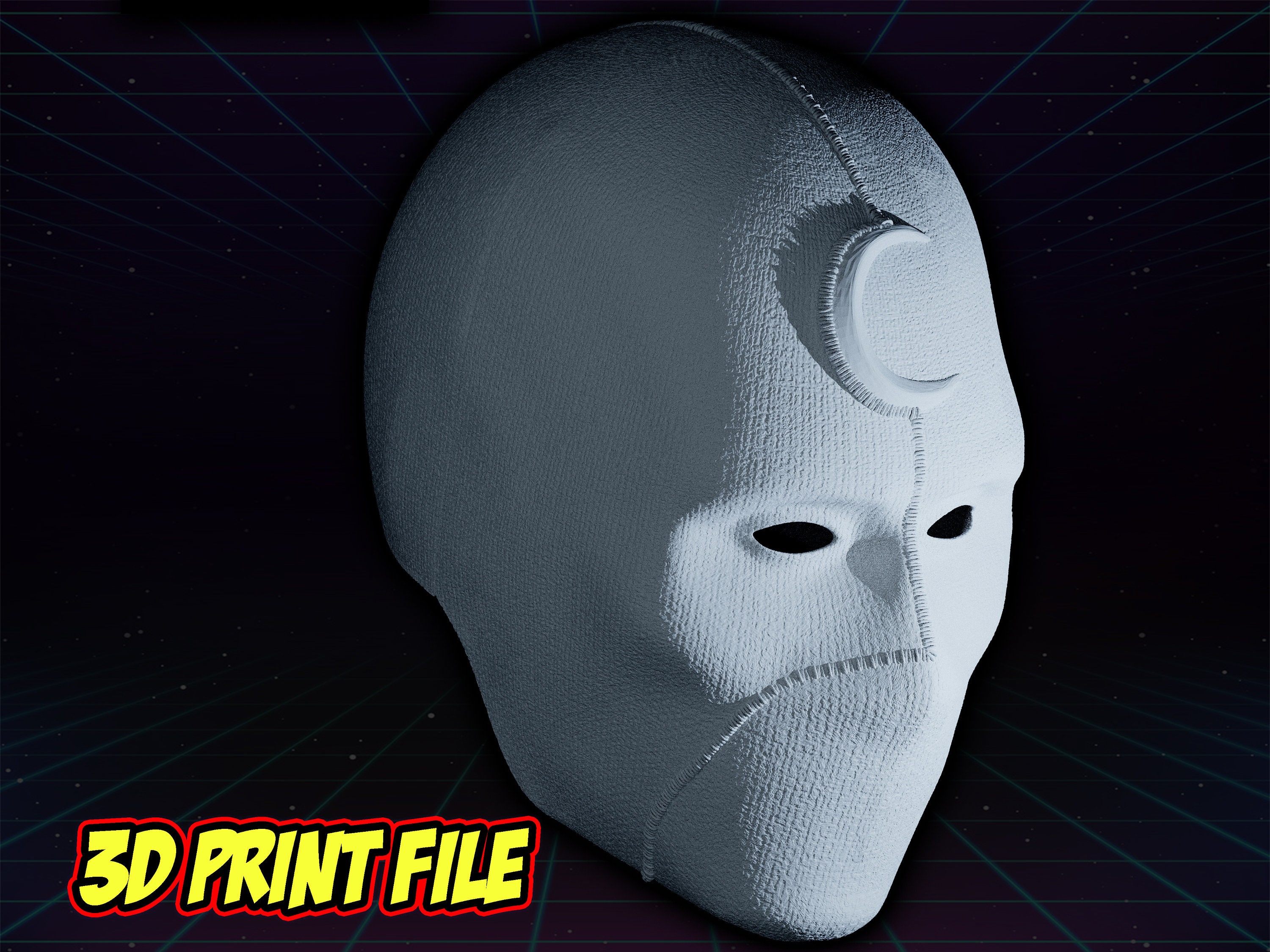 Mr. Knight Moon Knight Helmet | 3D Print Digital STL File | Moonknight ...