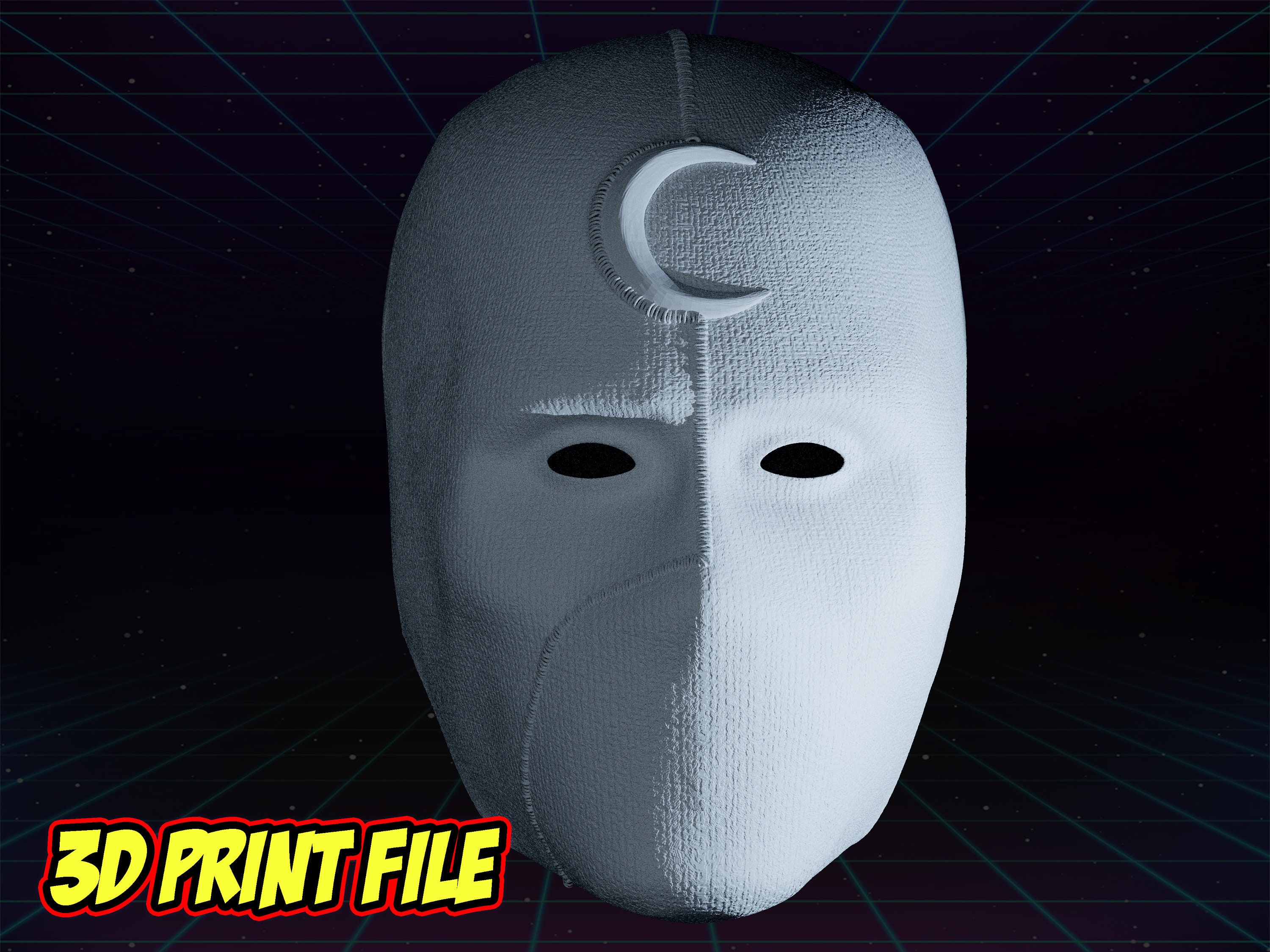 Mr. Knight Moon Knight Helmet | 3D Print Digital STL File | Moonknight ...