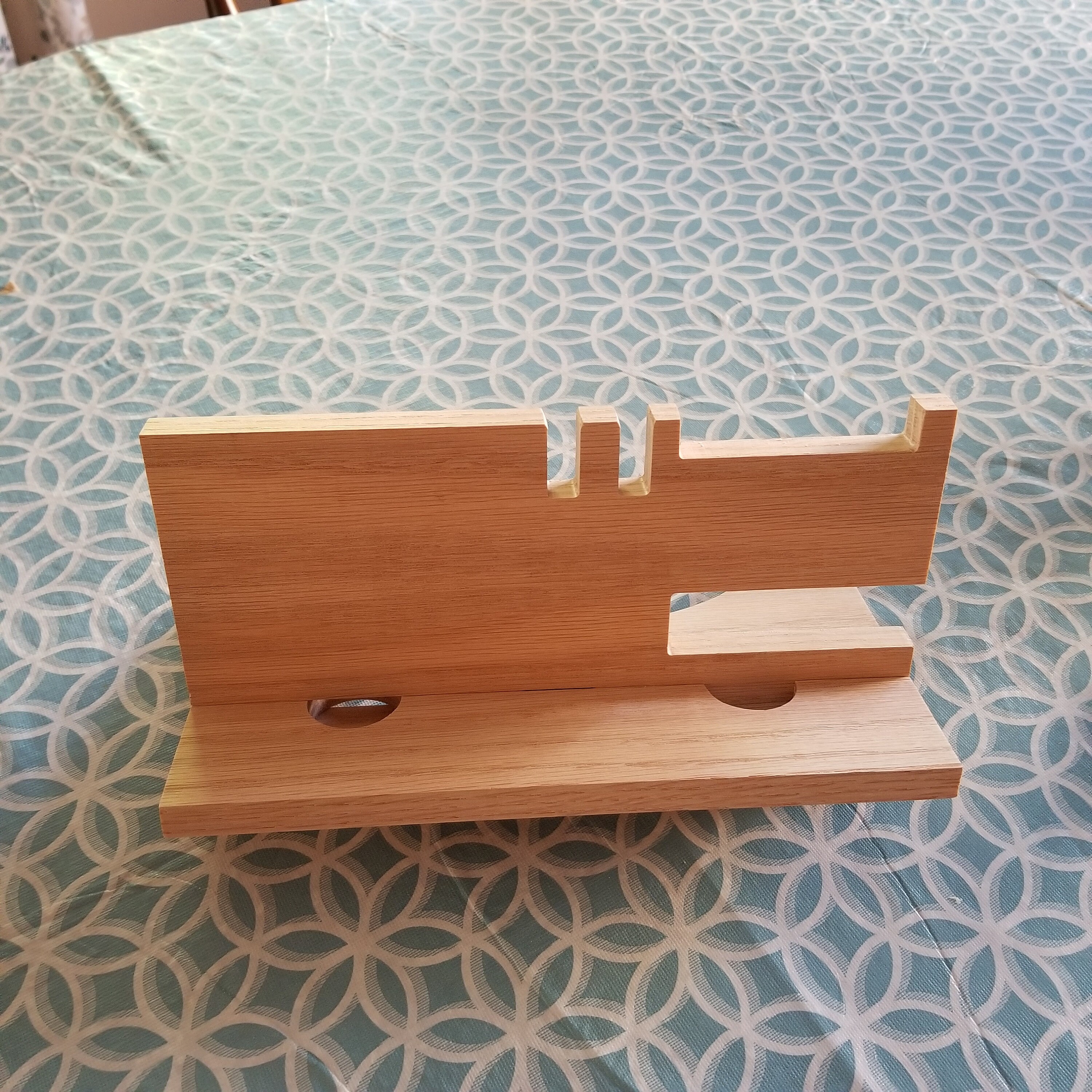 Oak Wood Organizer, Phone Docking Station for Desk or Nightstand - Etsy