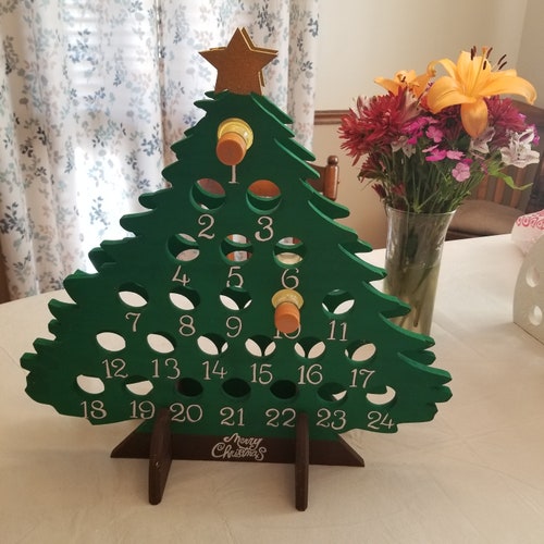 Personalized Tipsy Tree Advent Countdown to Christmas Tree - Etsy