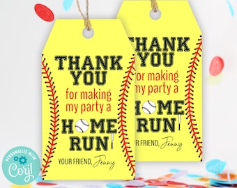 Baseball Party Tags, Baseball Birthday Tags, Baseball Birthday Party ...