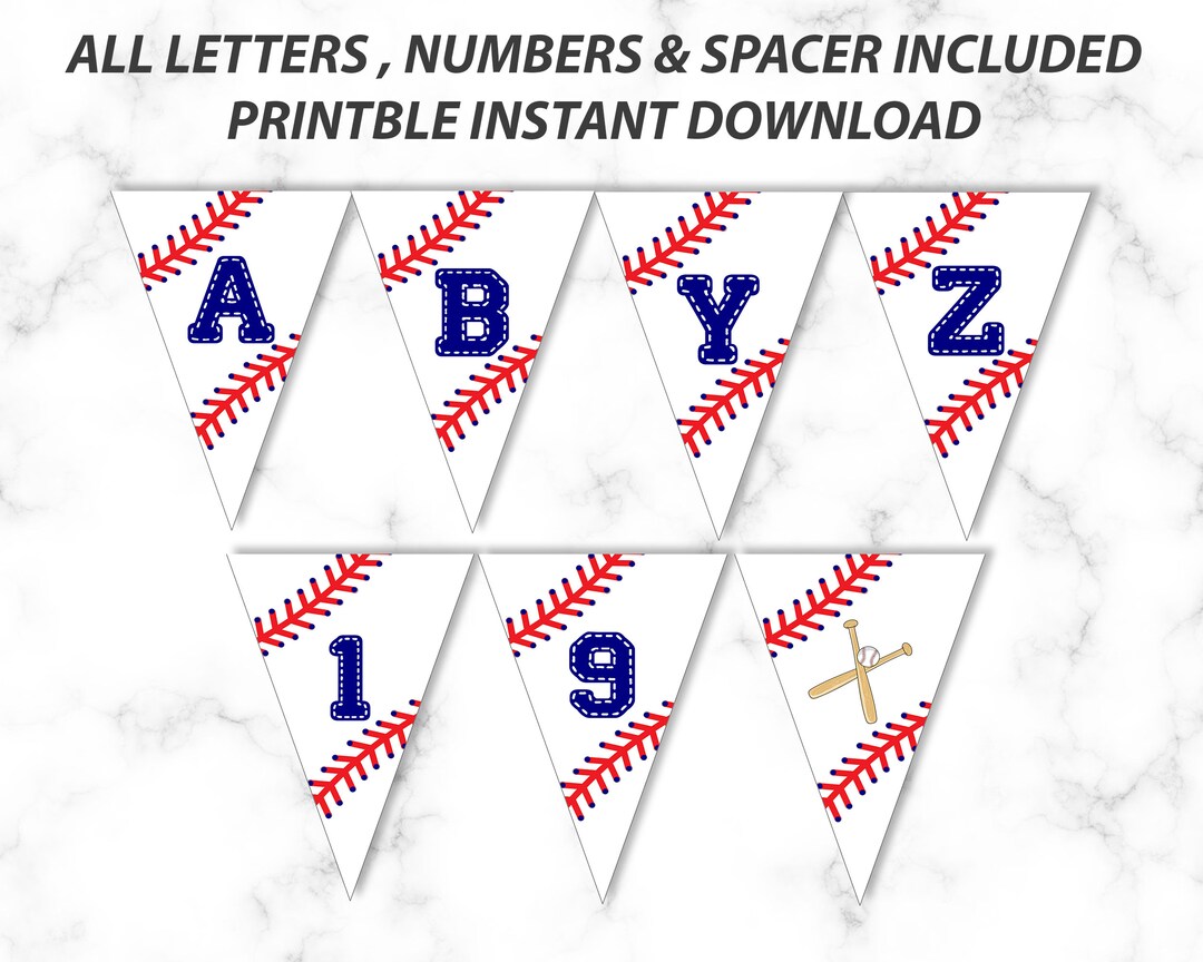 Baseball Birthday Banner Baseball Banner Baseball Theme - Etsy