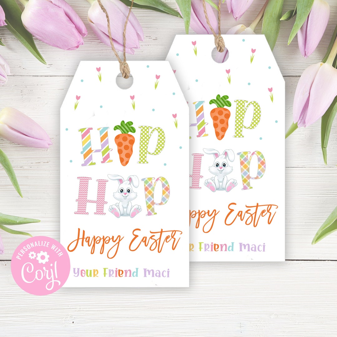 Easter Favor Tags, Hip Hop Happy Easter PRINTABLE Tags, Easter Bag Tags ...