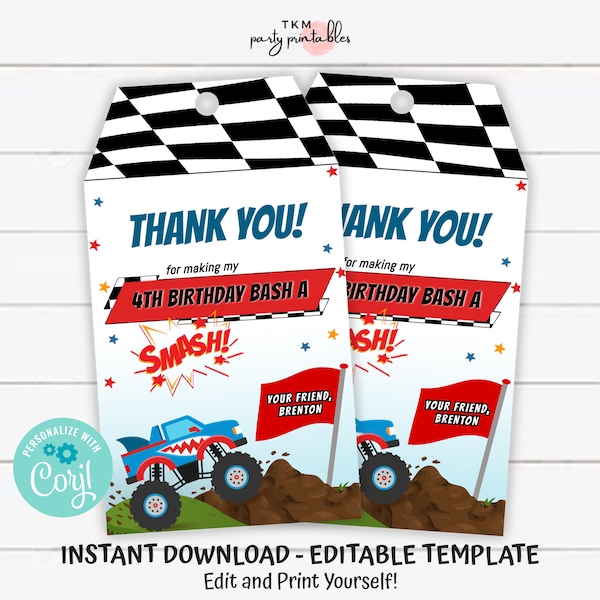 Printable Monster Jam Stickers - Etsy