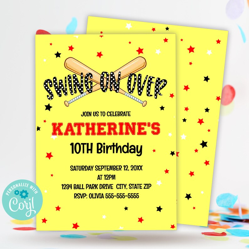 Softball Birthday Party Theme – TKM Party Printables