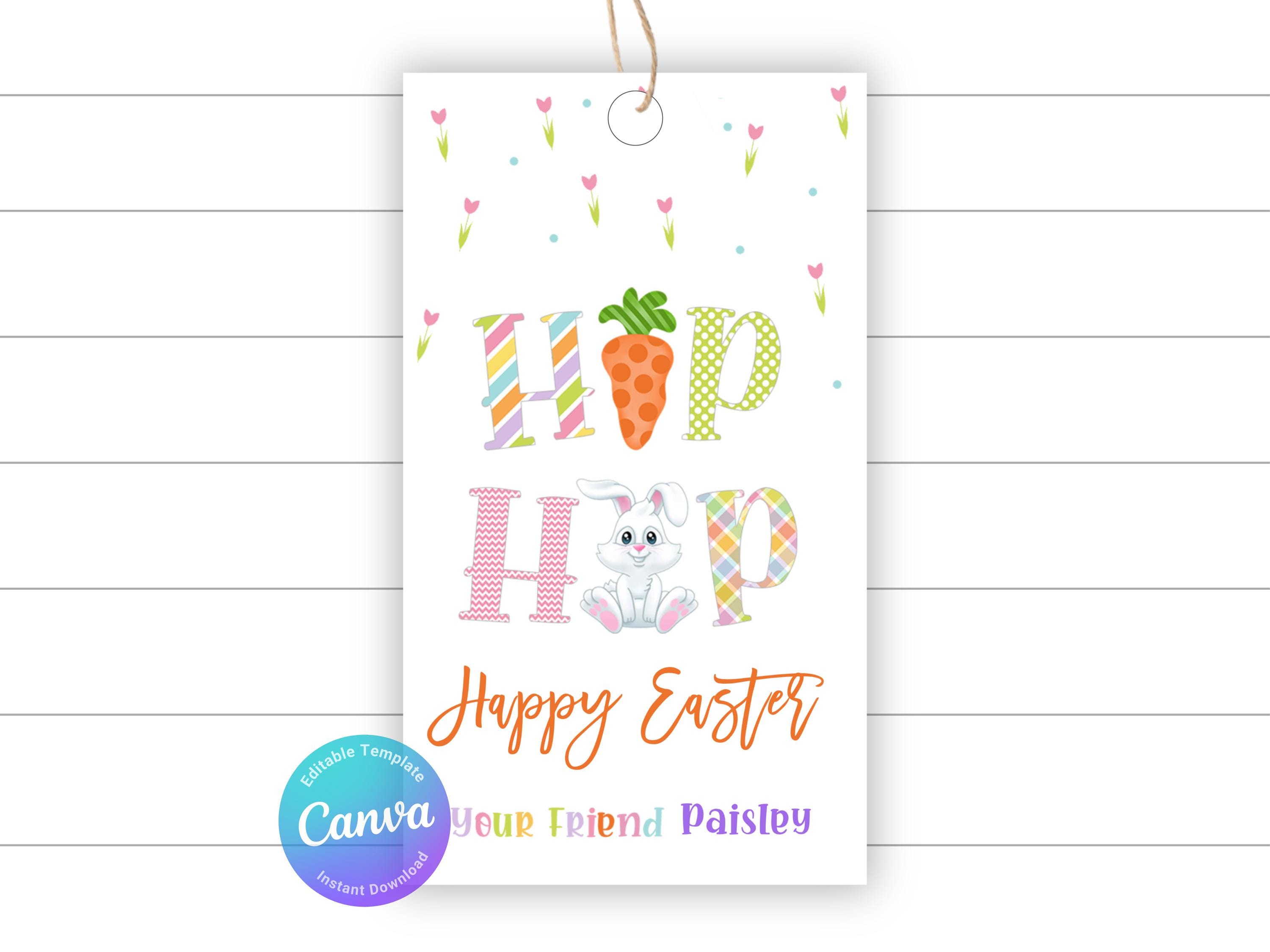 Easter Favor Tags, Hip Hop Happy Easter PRINTABLE Tags, Easter Bag Tags ...