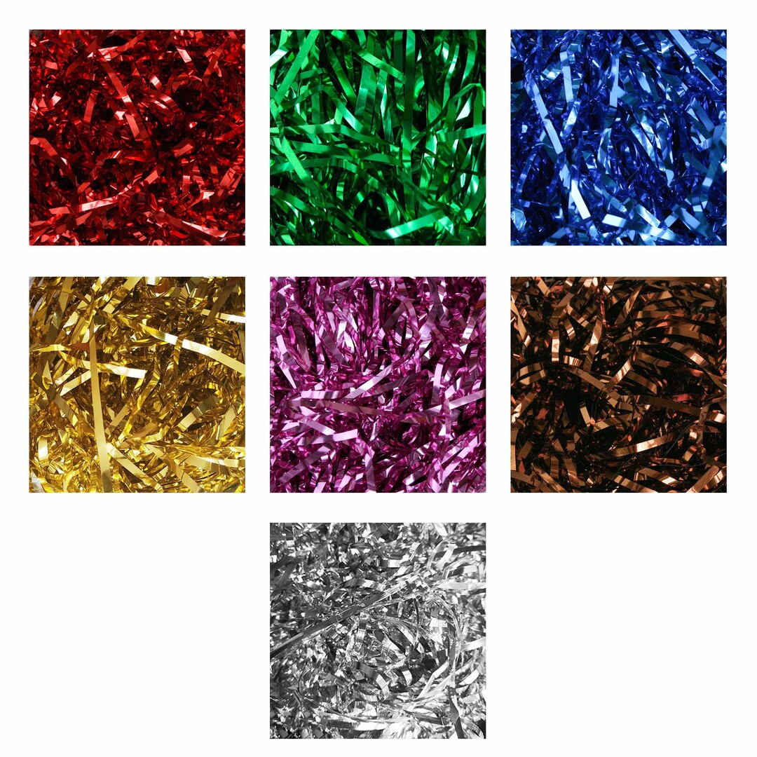 Metallic Shredded Paper, Ideal for Gift Decoration, Hamper Filling and ...
