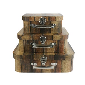 Set of 3 Rigid Luxury Presentation, Suitcase Gift Storage Box, Printed ...