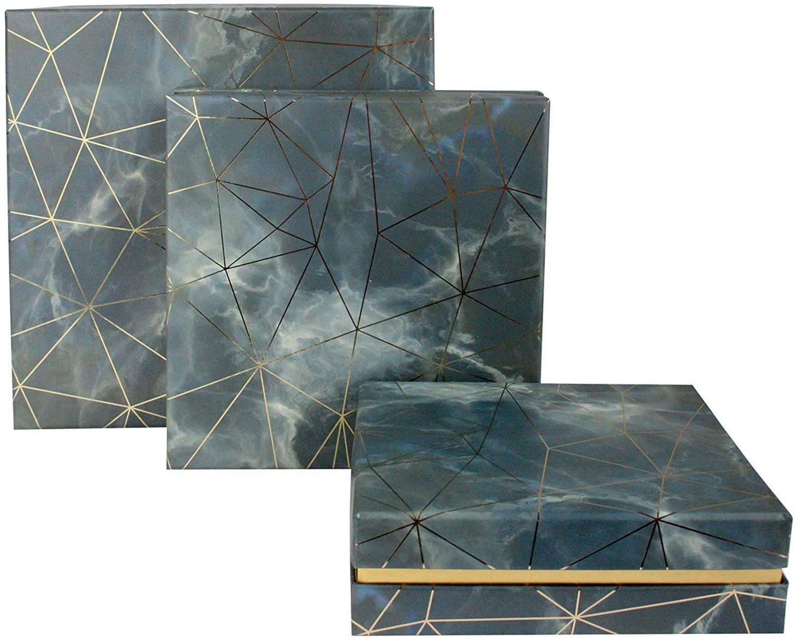 Set of 3 Rigid Square Luxury Presentation Gift Box Marble - Etsy