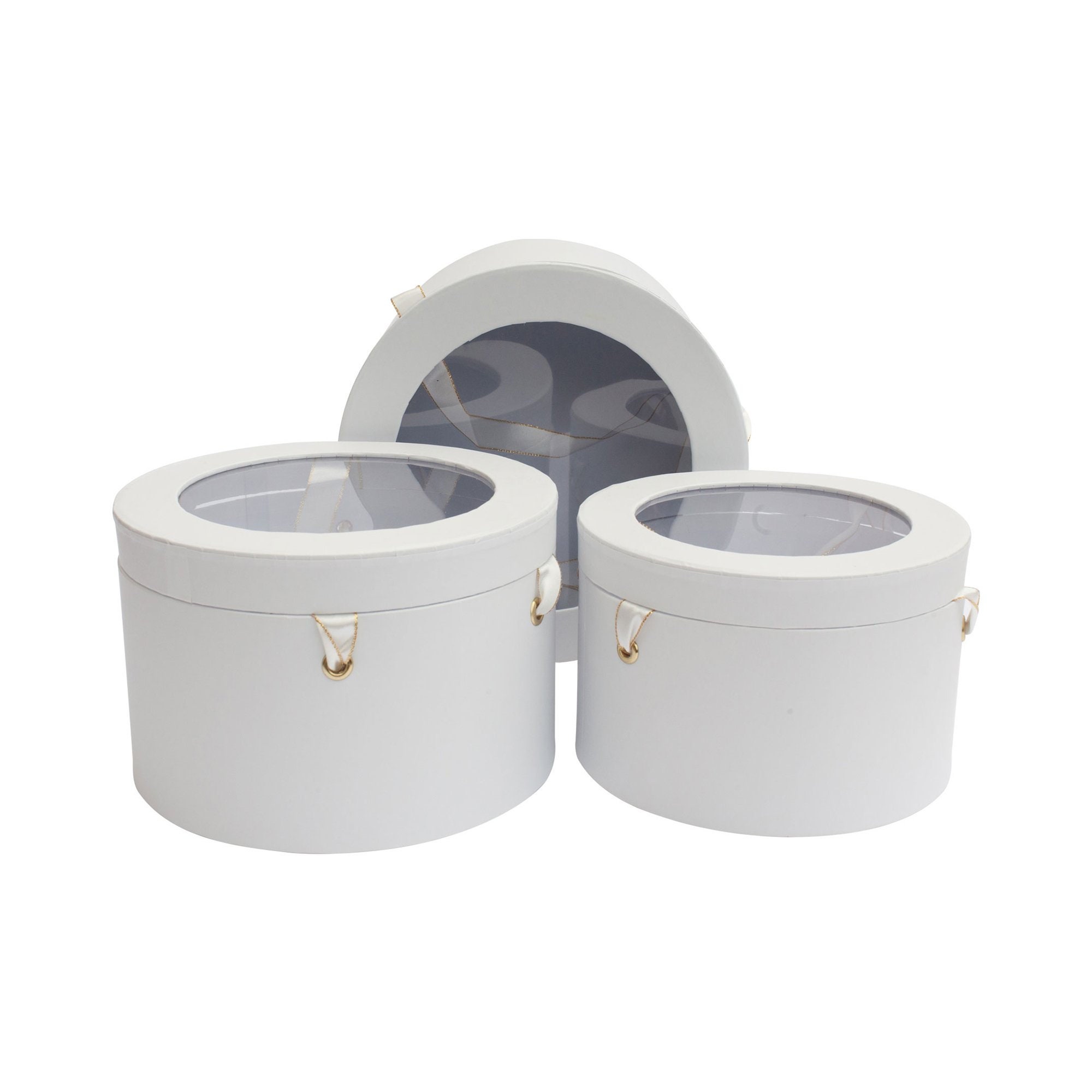 Set of 3 Rigid Luxury Round Presentation Flower Gift Box | Etsy