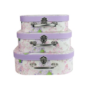 Set of 3 Rigid Luxury Presentation, Suitcase Gift Storage Box, Printed ...