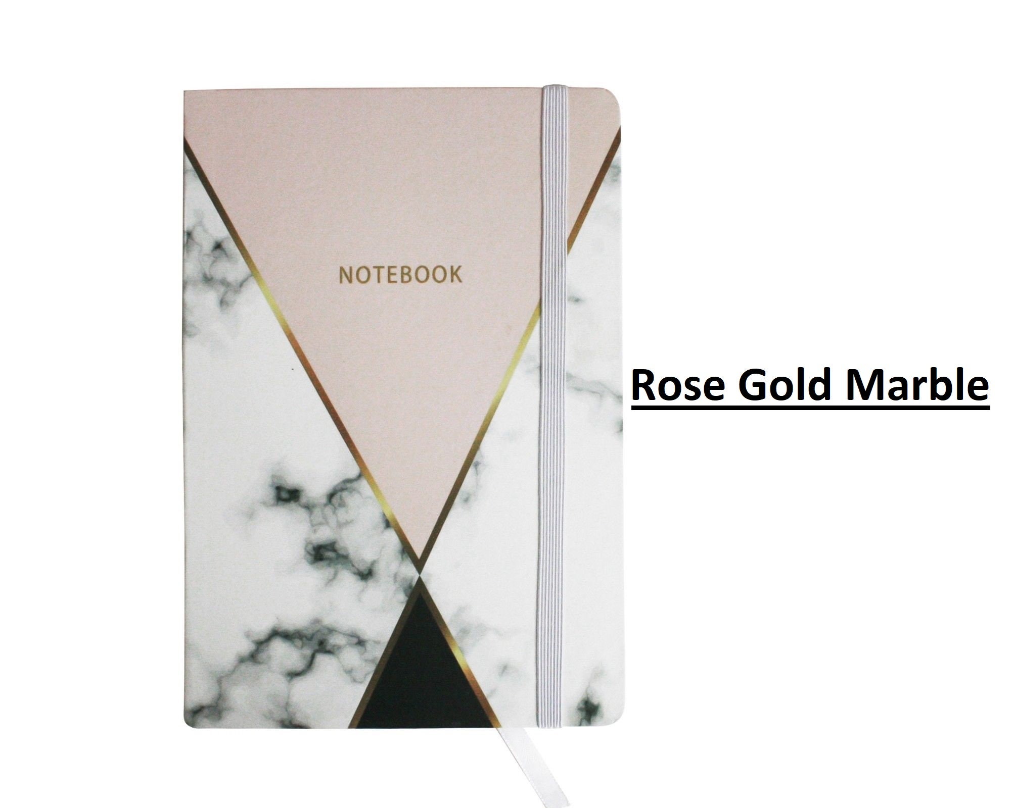 A5 Marble Effect Hardback Notebook Lined Ruled Journal Office School ...