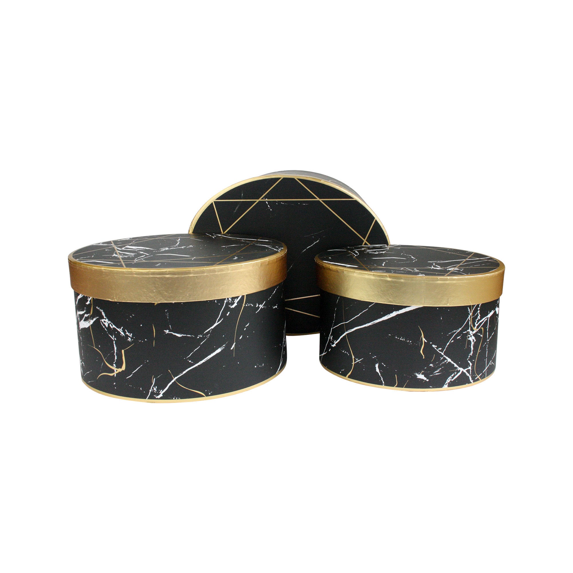 Set of 3 Rigid Luxury Oval Presentation Gift Box Black/white | Etsy