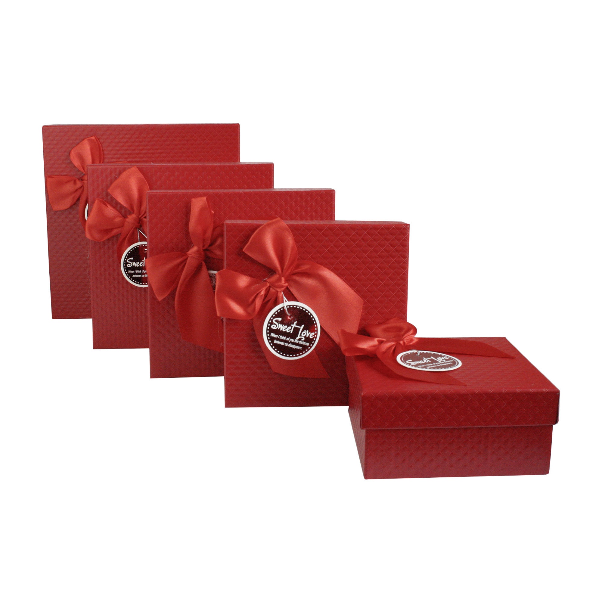 Set of 5 Rigid Luxury Square Presentation Gift Box Box With | Etsy