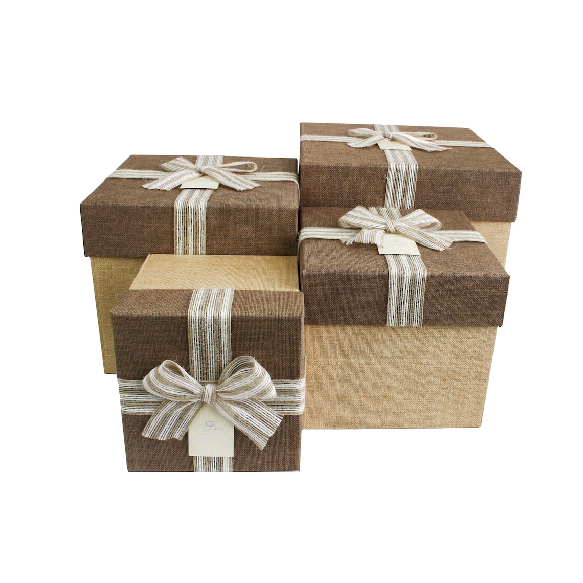 Set of 4 Rigid Luxury Square Presentation Gift Box Box With - Etsy