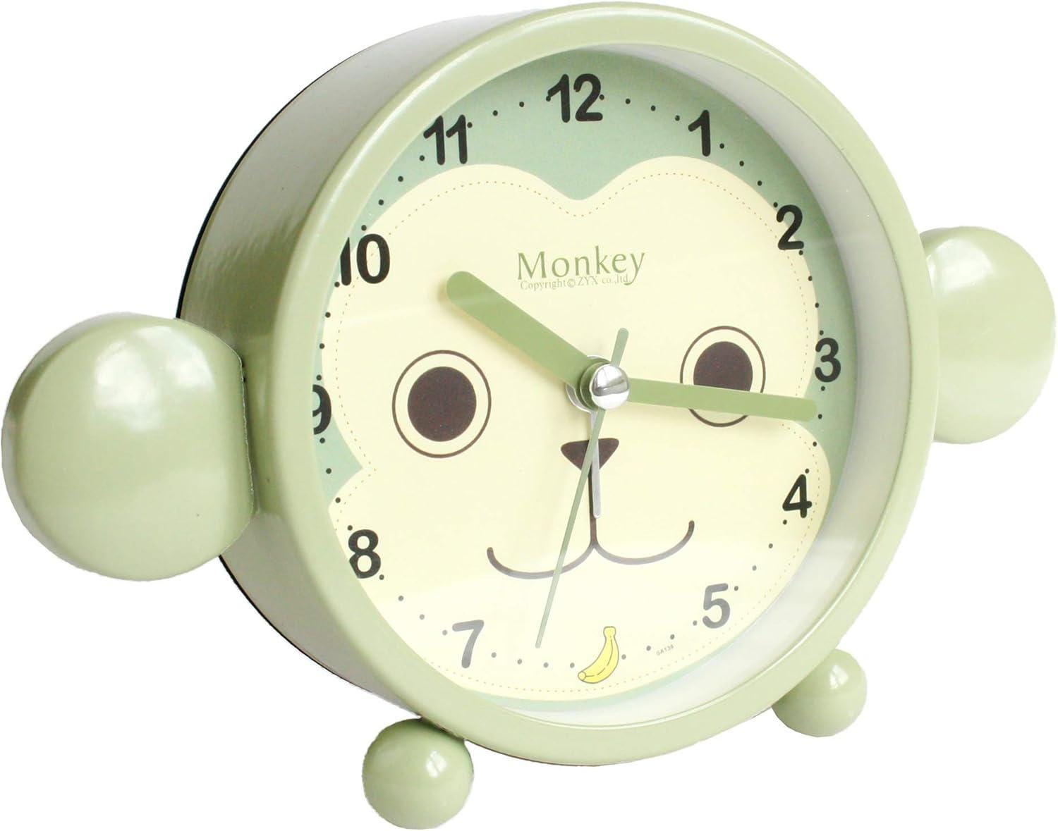 Kids Monkey Alarm Clock: Pink & Blue, Non-ticking, Battery Operated - Etsy