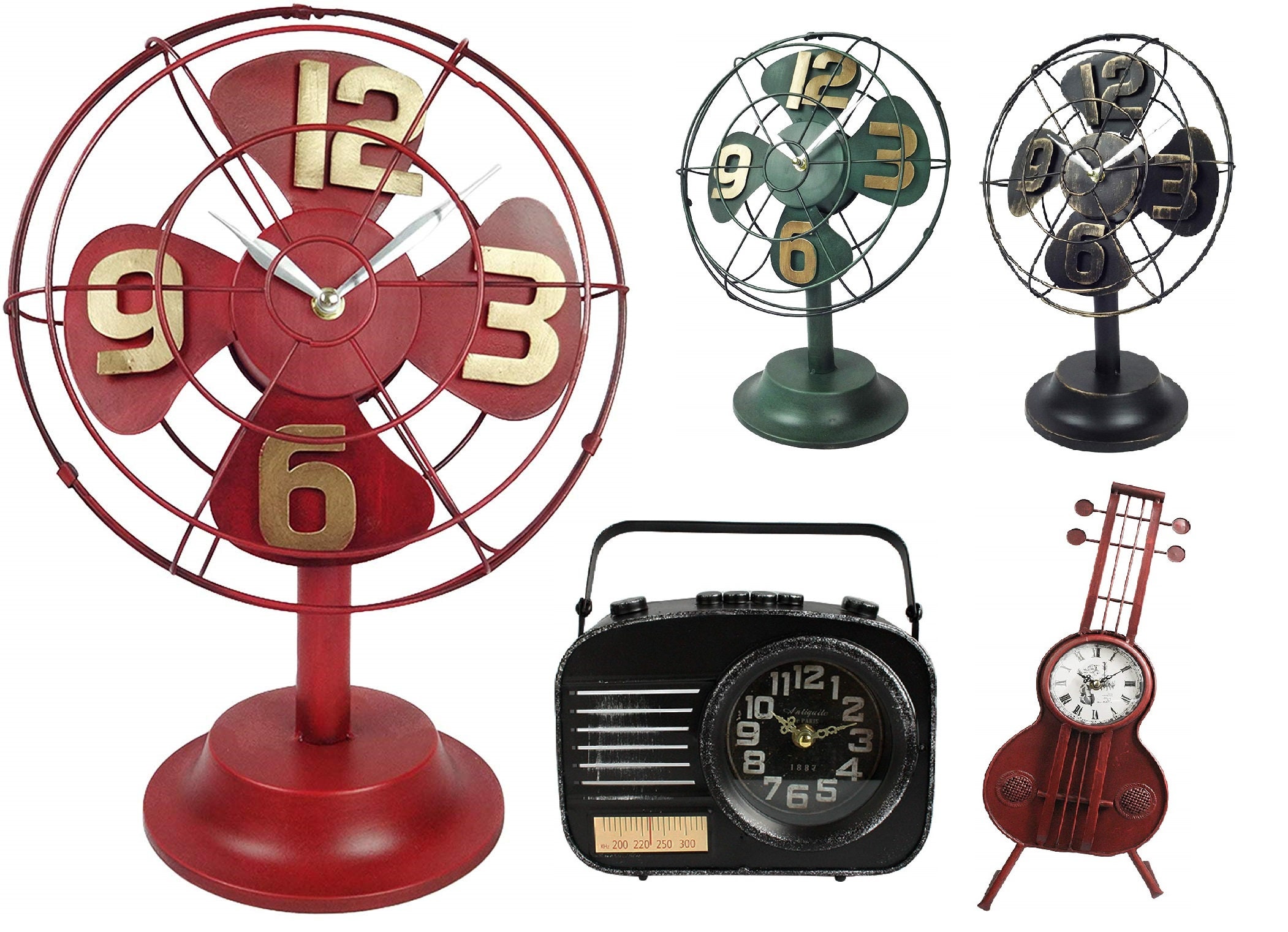 Retro Vintage Industrial Style Rustic Desk Table Clock Home - Etsy