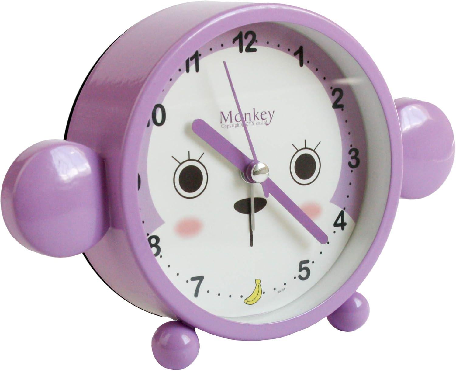 Kids Monkey Alarm Clock: Pink & Blue, Non-ticking, Battery Operated - Etsy