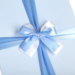 Single Rectangle Rigid Gift Box With Lid, Brown Interior & Satin Ribbon ...