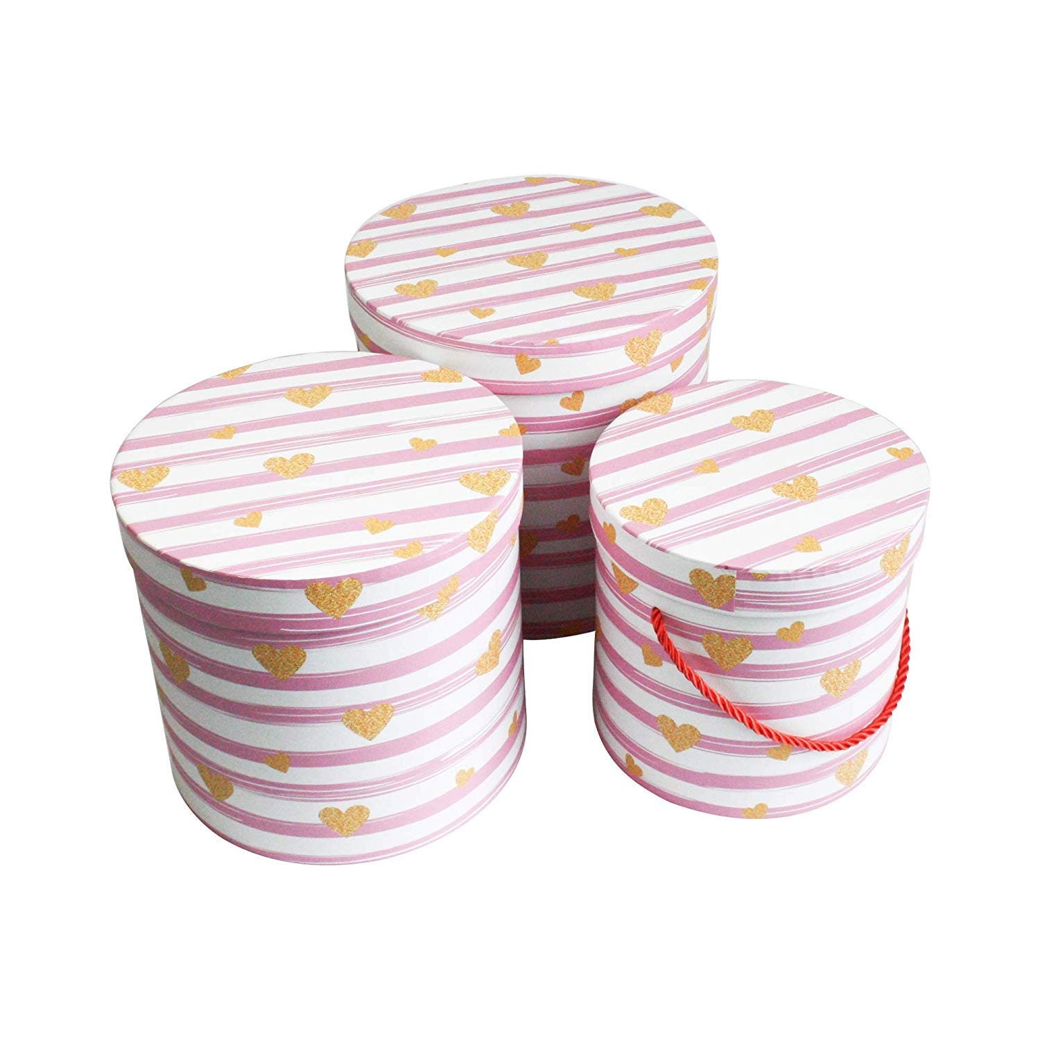 3 Rigid Luxury Cylinder Presentation Gift Box, White Box With Multi ...