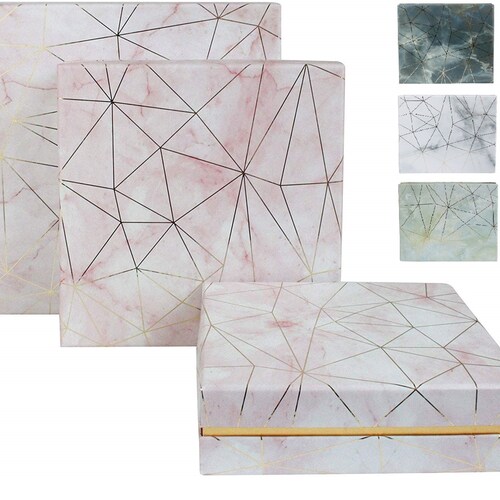 Set of 5 Rigid Luxury Square Presentation Gift Box Box With - Etsy