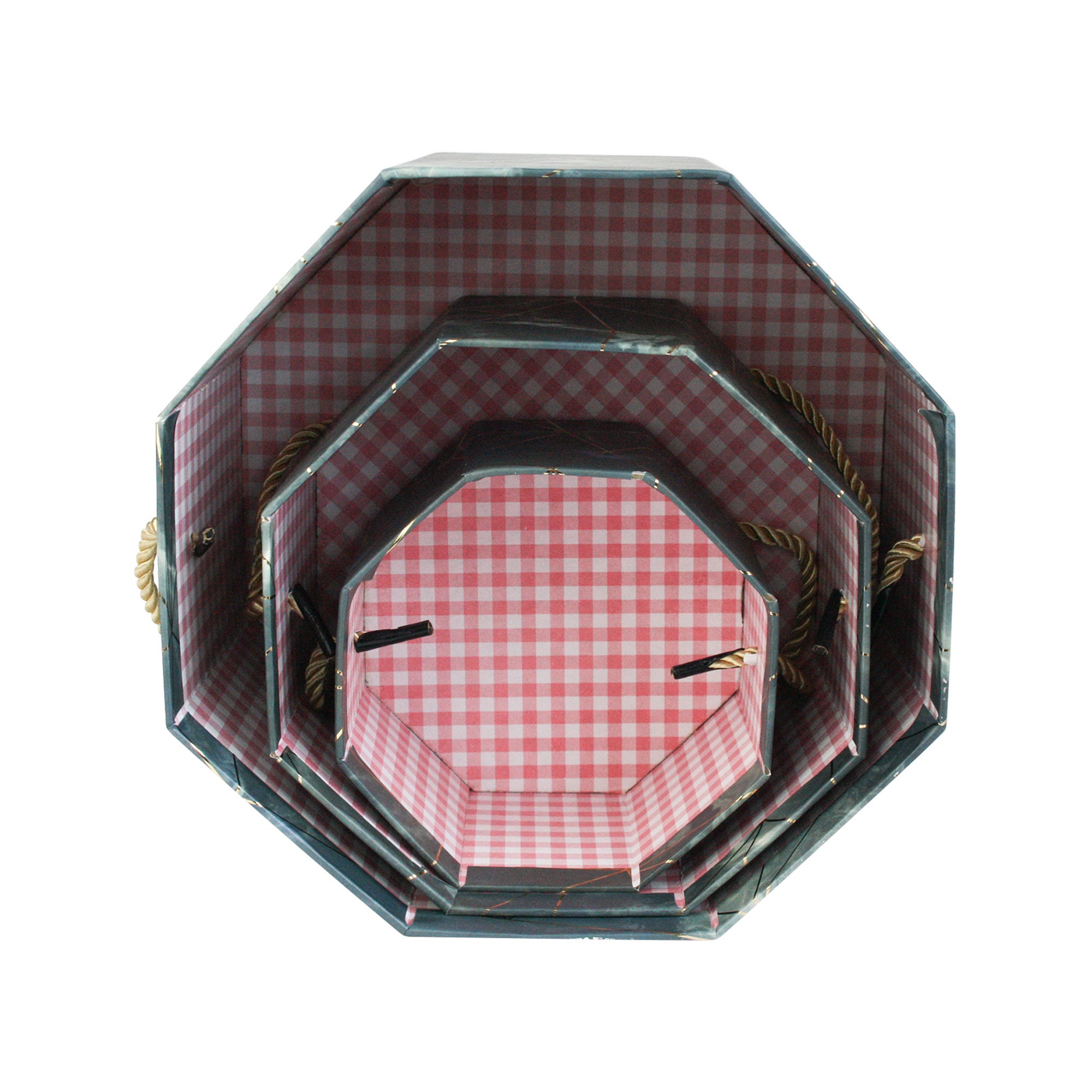 Set of 3 Rigid Luxury Octagon Shaped Gift Box Marble Print | Etsy