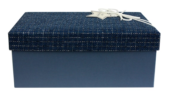 Textured Gift Boxes Luxury DIY Wedding Party Favour Gift Boxes Navy