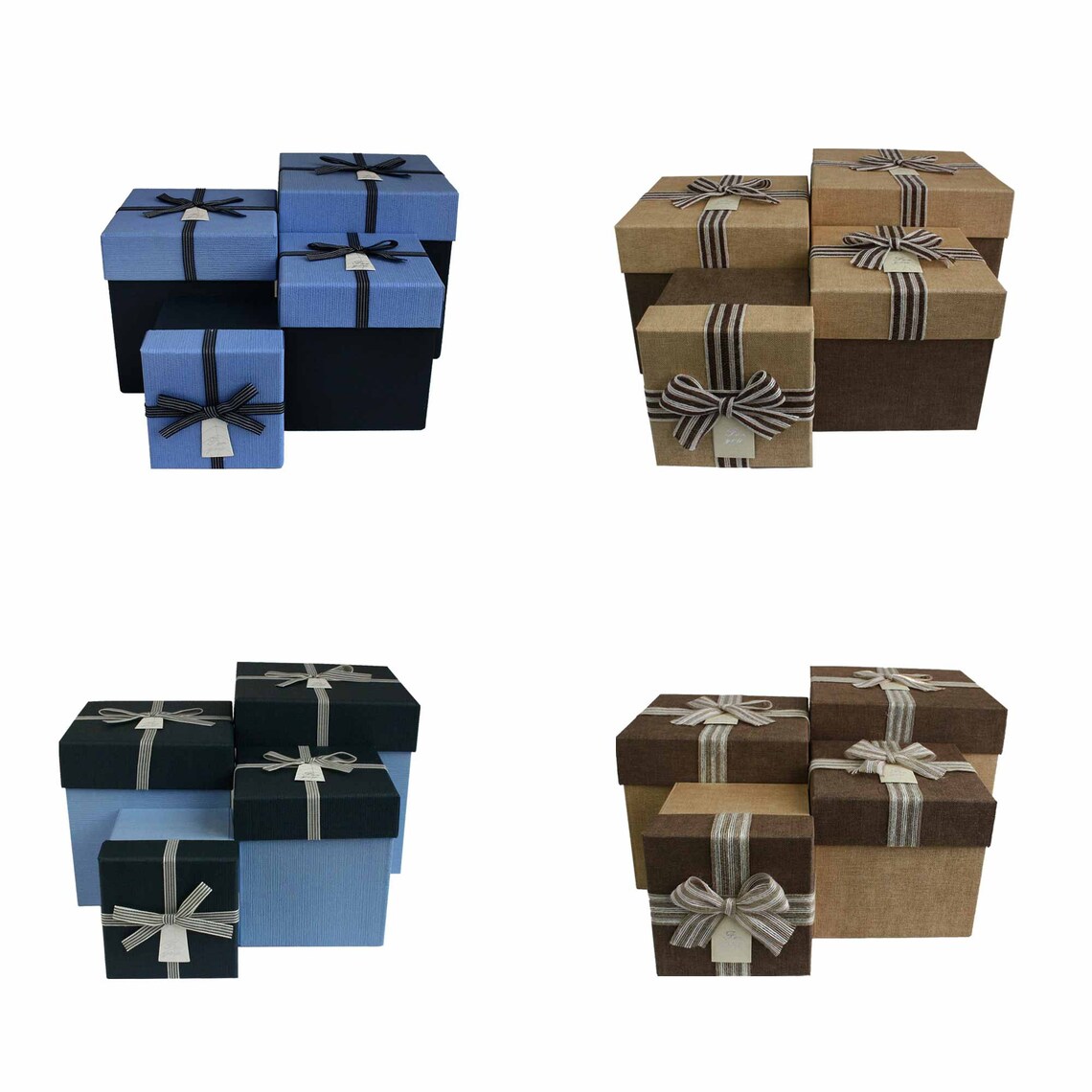 Set of 4 Rigid Luxury Square Presentation Gift Box Box With - Etsy