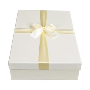 Set of 3 Rectangle Rigid Gift Box With Lid, Brown Interior & Satin ...