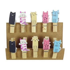 Colourful Mini Wood Clips Postcard Photo Paper Pegs Clothespin Craft ...
