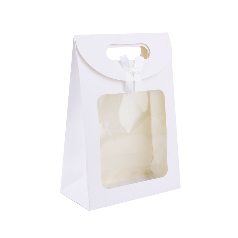 Strong Paper Stand up Gift Bag, Brown, White and Black Kraft Bag With ...