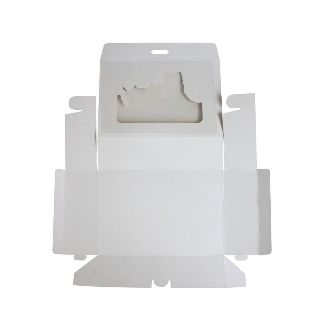 Pack of 12/36/96 White Red Santa Box With Clear Lid Gift Box for ...