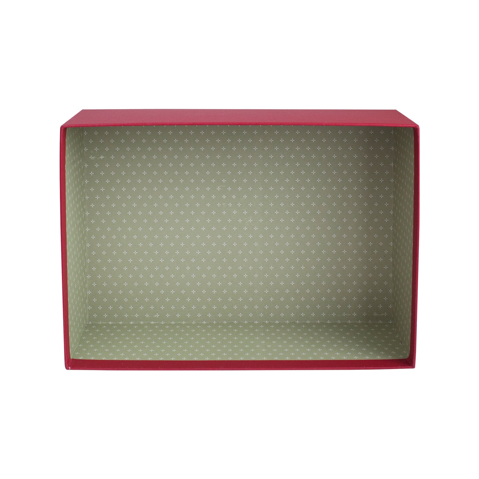 Red Box With Lid Gold Red Satin Ribbon With Shredded Paper - Etsy