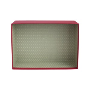 Red Box With Lid , Gold Red Satin Ribbon With Shredded Paper - Etsy