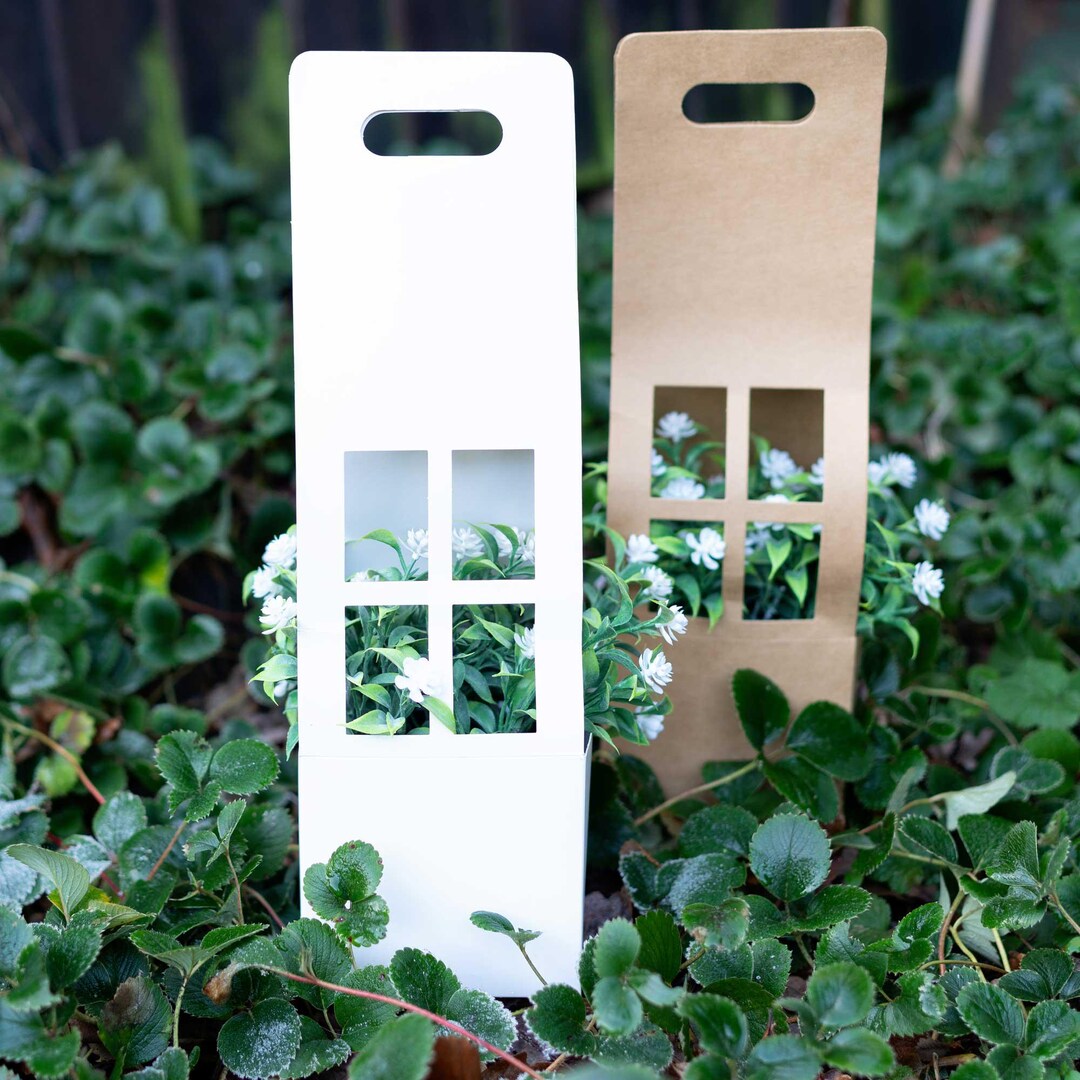 Pack of 12 Creative Tall Flower Box Handheld Carrying Flower Basket ...